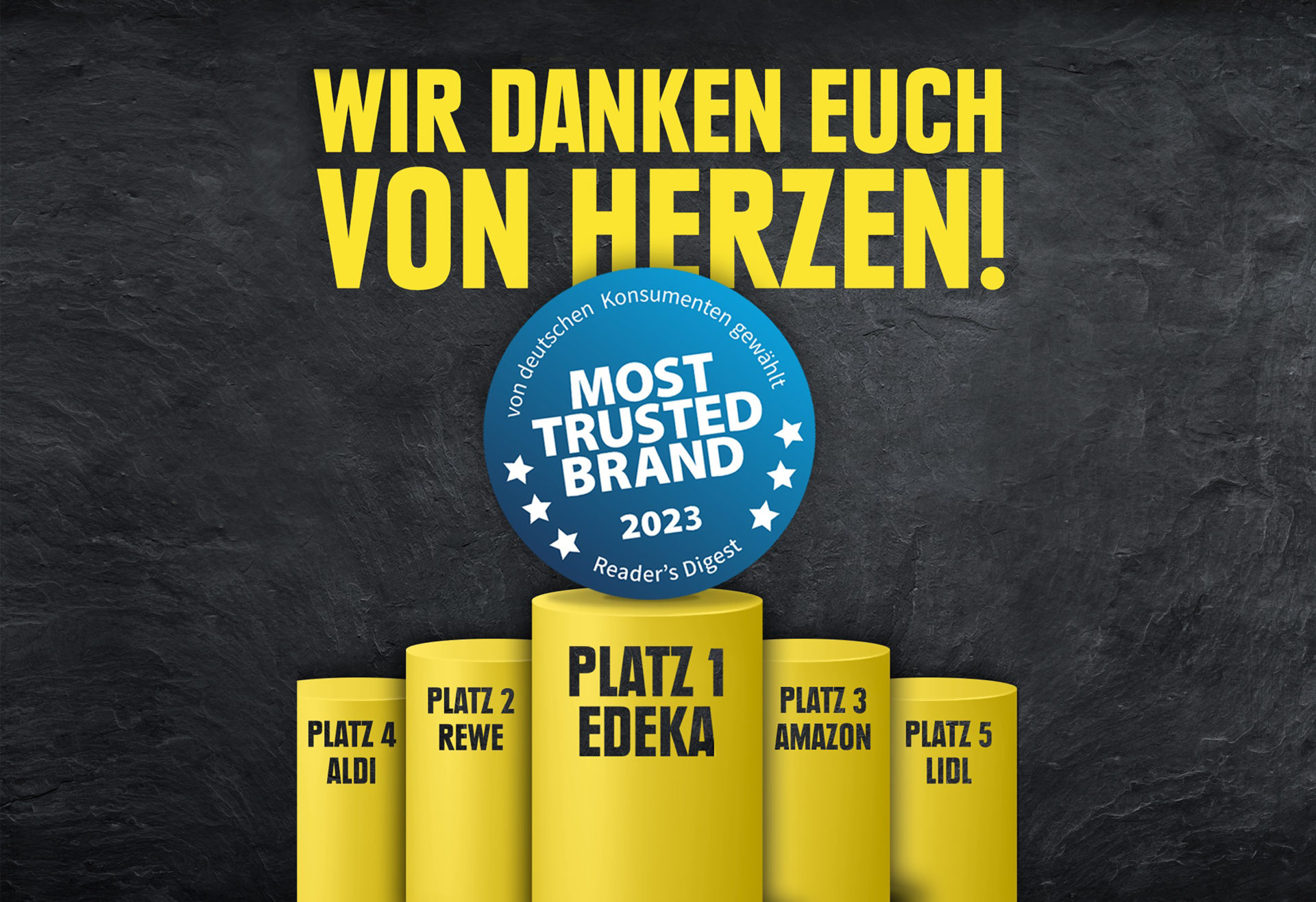 Most Trusted Brand 2023: Die Deutschen vertrauen EDEKA - #zukunftleben
